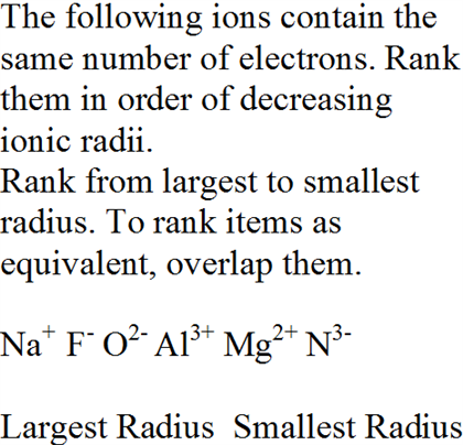 Solved The following ions contain the same number of | Chegg.com