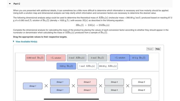 Solved Part B Dimensional analysis simply refers to the | Chegg.com