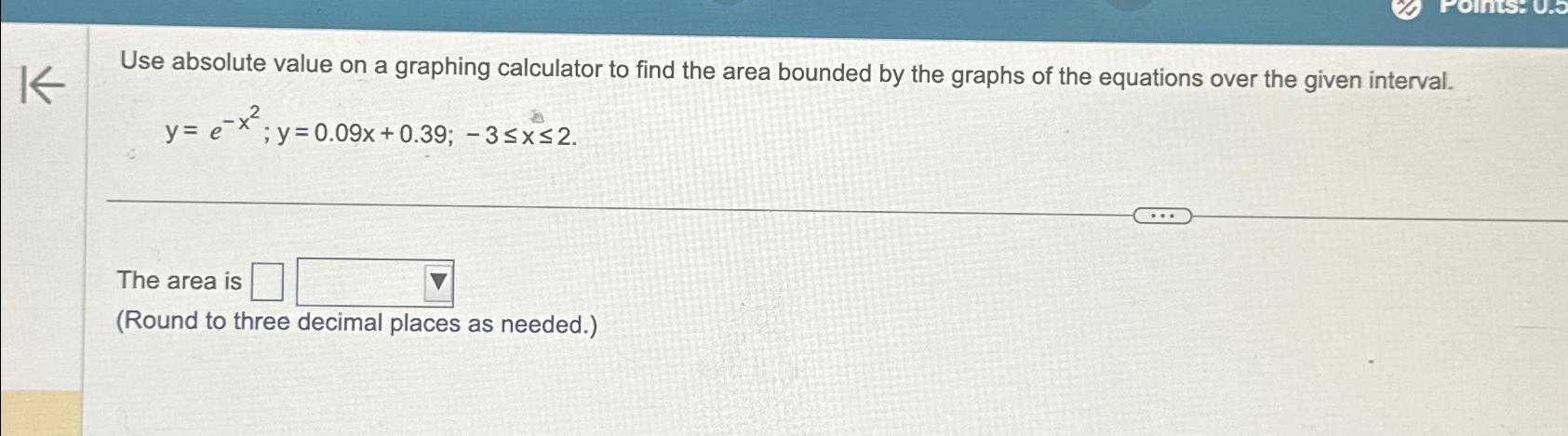 Solved Use absolute value on a graphing calculator to find | Chegg.com