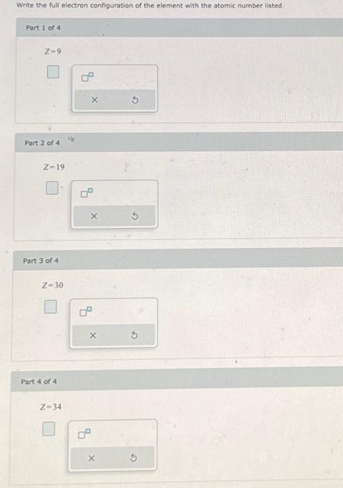 Solved Write The Full Electron Configuration Of The Element