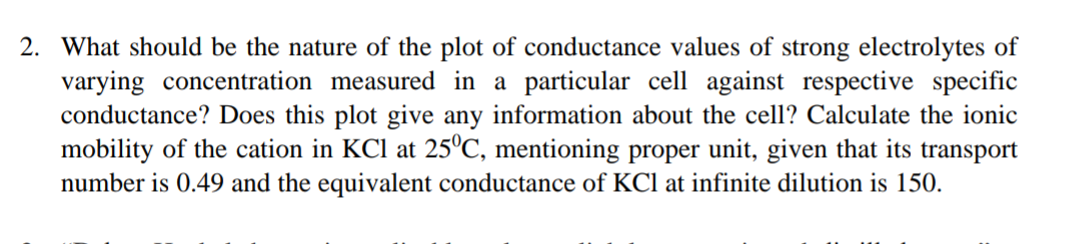Solved What should be the nature of the plot of conductance | Chegg.com