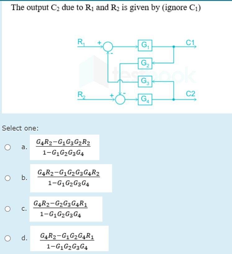 Solved The output C2 ﻿due to R1 ﻿and R2 ﻿is given by (ignore | Chegg.com