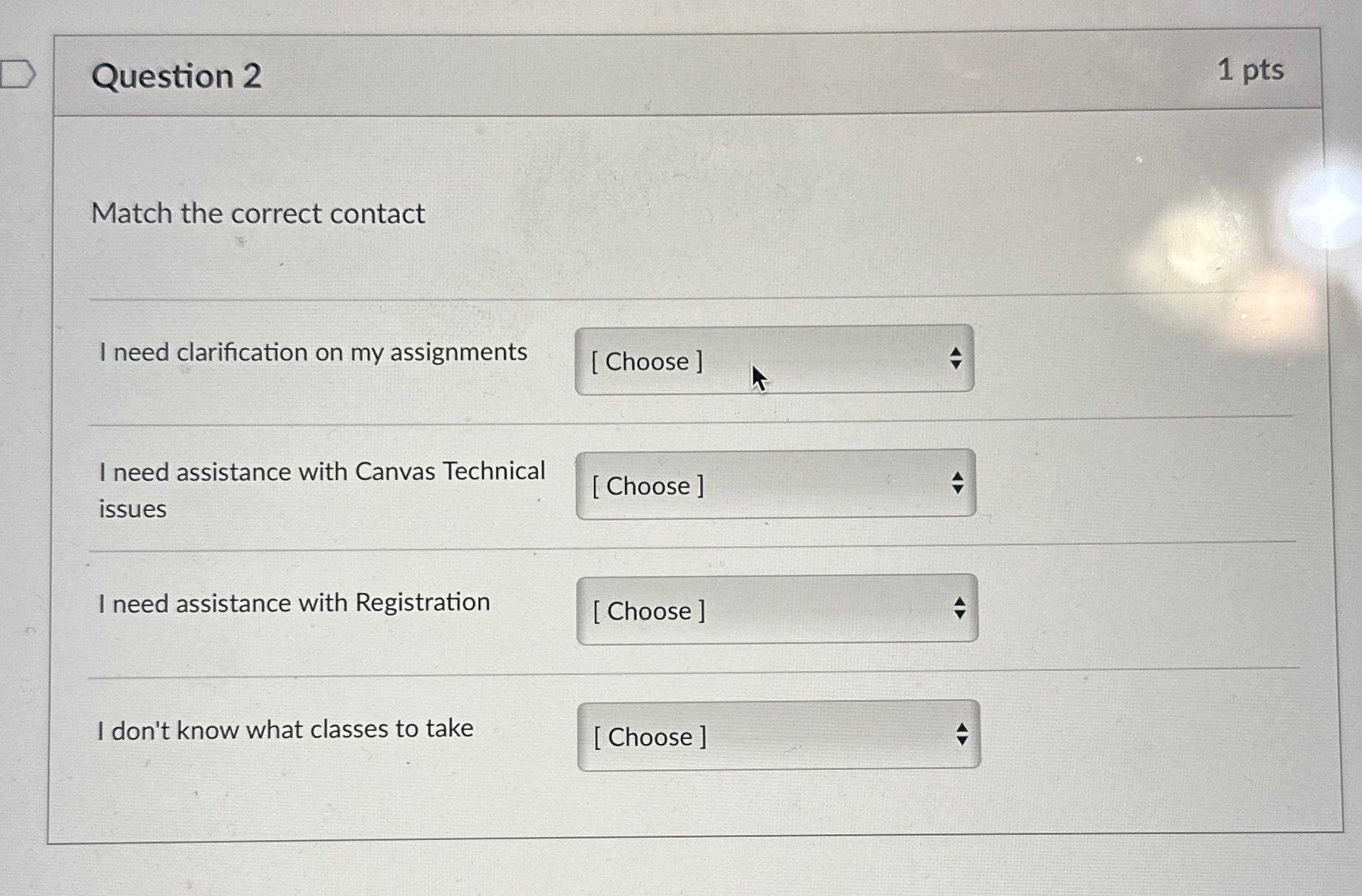 Solved Question 21 ﻿ptsMatch the correct contactI need | Chegg.com