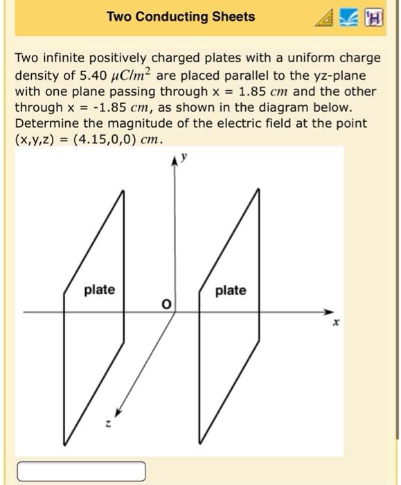 Solved Two Conducting Sheets Two infinite positively charged | Chegg.com