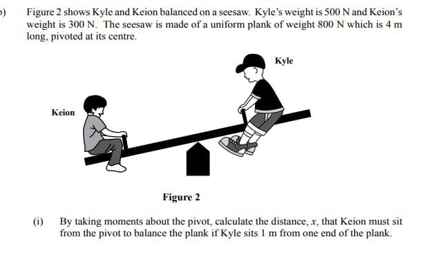 Solved Figure 2 shows Kyle and Keion balanced on a seesaw. | Chegg.com Solved Figure 2 shows Kyle and Keion balanced on a seesaw. | Chegg.com