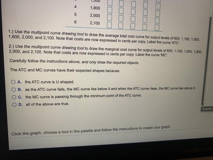 Solved 4 5 1,800 2,000 2,100 6 1.) Use the multipoint | Chegg.com