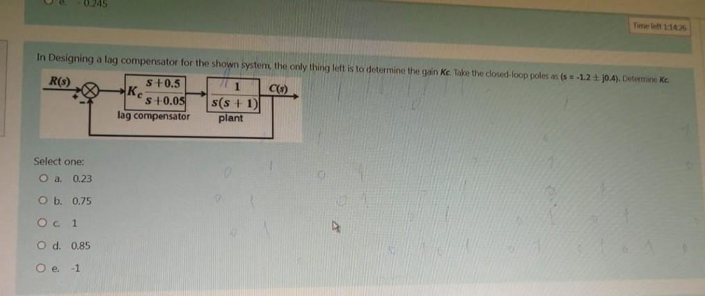 Solved In Designing a lag compensator for the shown system | Chegg.com