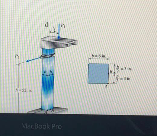 A post of a solid square cross section support a | Chegg.com