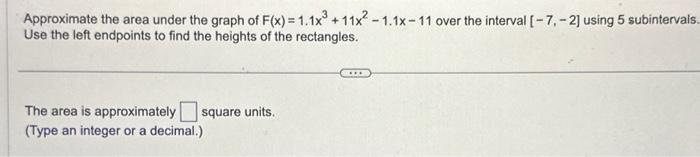 Solved Approximate the area under the graph of | Chegg.com