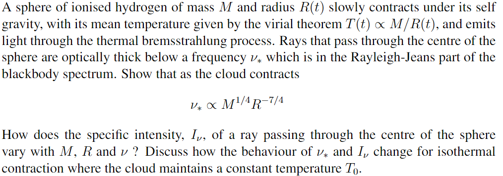 Solved How does the specific intensity, I?u , ﻿of a ray | Chegg.com