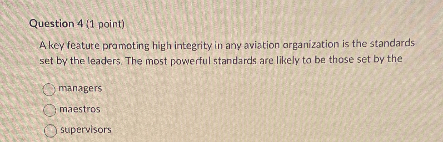 Solved Question 4 (1 ﻿point)A key feature promoting high | Chegg.com