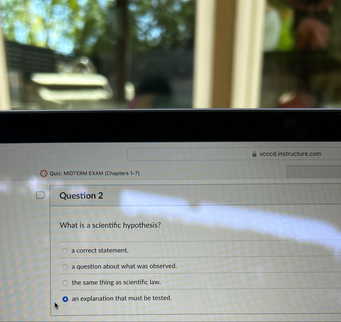 vcccd.instructure.comQuiz: MIDTERM EXAM (Chapters | Chegg.com
