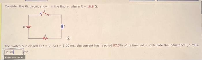 Solved Consider the RL circuit shown in the figure, where | Chegg.com