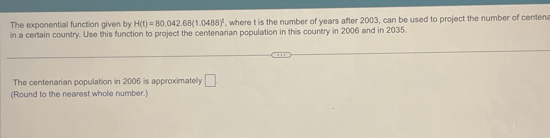 Solved The exponential function given by | Chegg.com