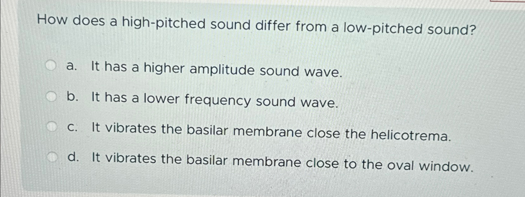 Solved How does a high-pitched sound differ from a | Chegg.com