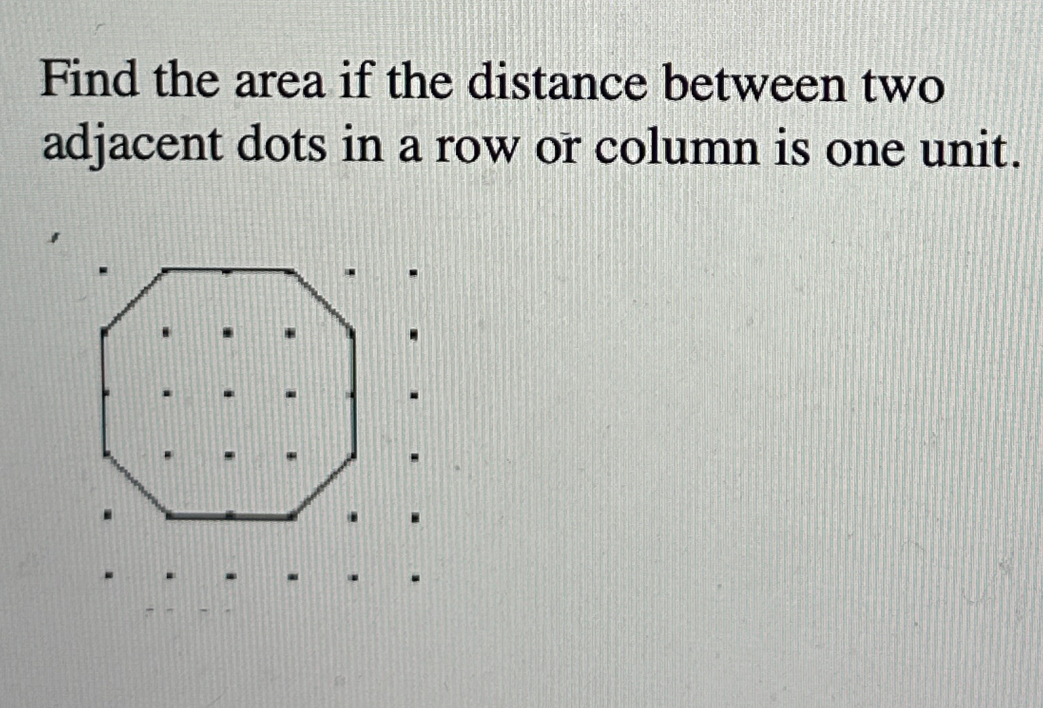 Solved Find the area if the distance between two adjacent | Chegg.com