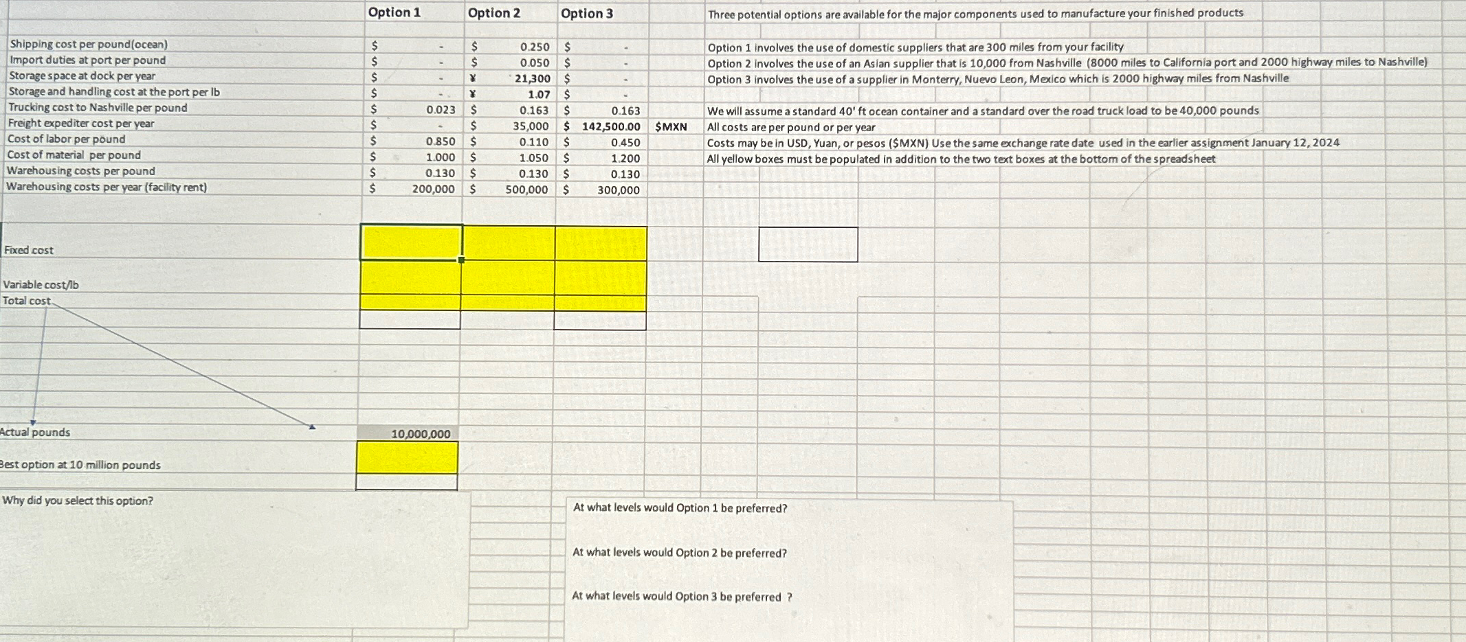 please show formulas for yellow boxes | Chegg.com