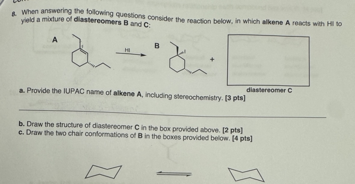 Solved Draw both chair conformers for | Chegg.com