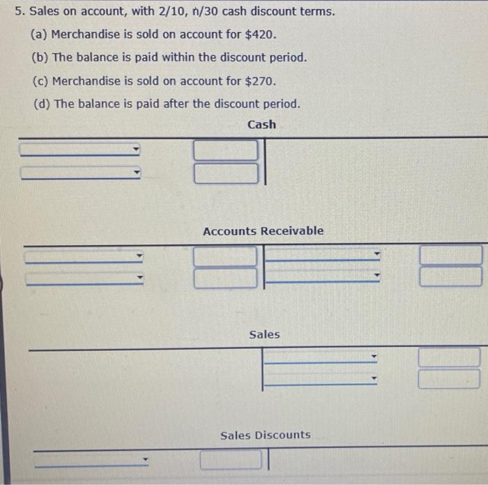 Solved Sales Transactions and T Accounts Using T accounts | Chegg.com