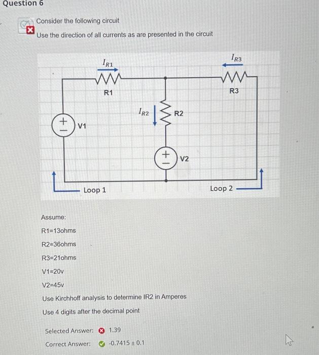 Solved Consider the following circuit Use the direction of | Chegg.com