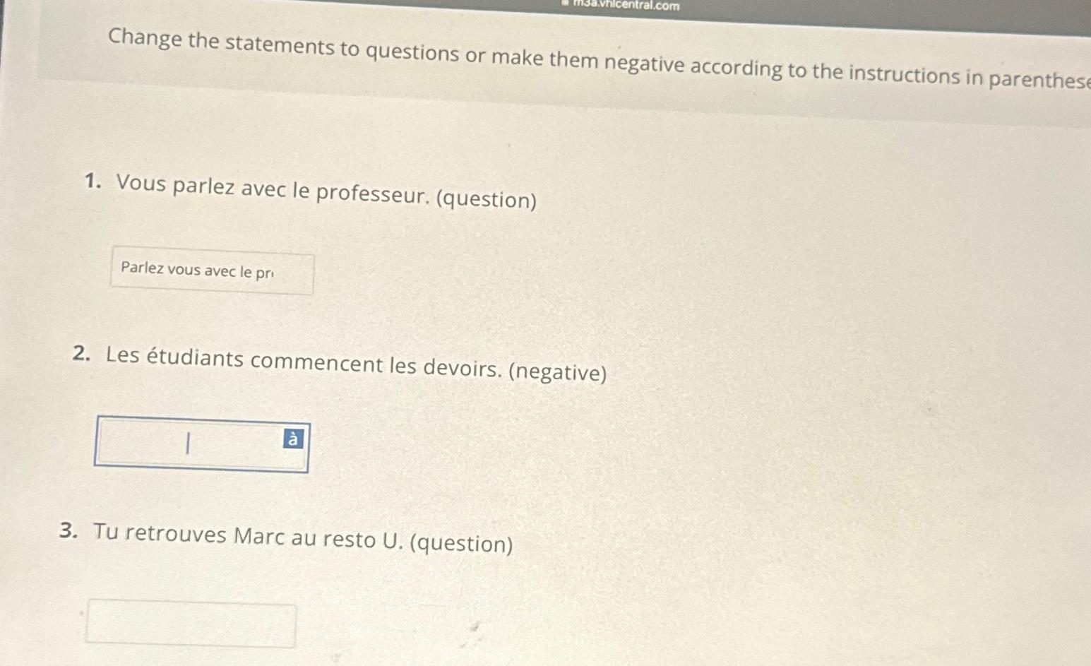 Solved Change the statements to questions or make them | Chegg.com