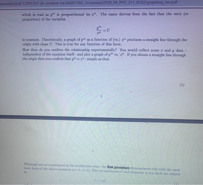 Solved Confirming Functional Relationships Objective Upon | Chegg.com