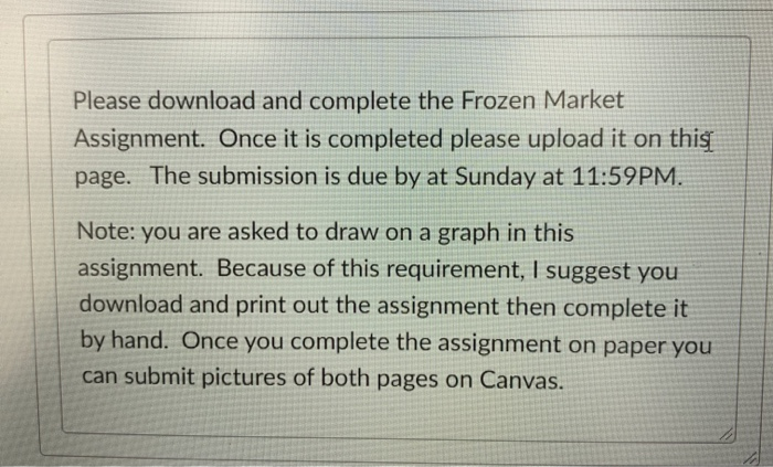 Solved Frozen Market Assignment In the Disney movie Frozen, | Chegg.com