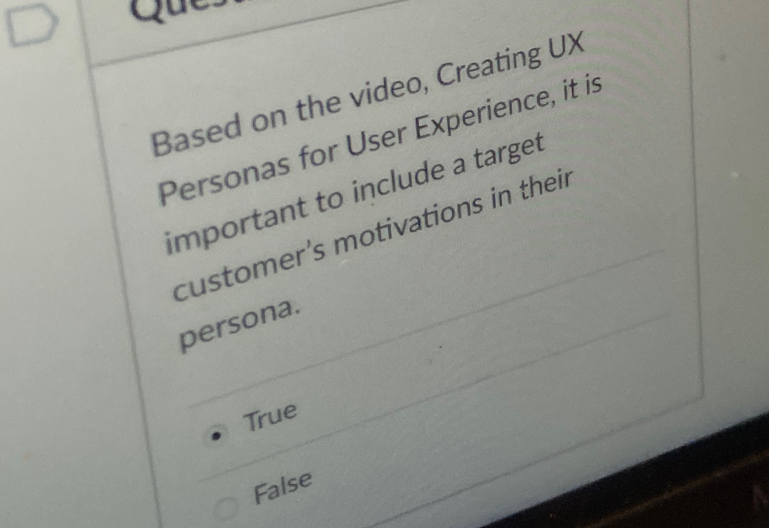 Solved Based on the video, Creating UX Personas for User | Chegg.com