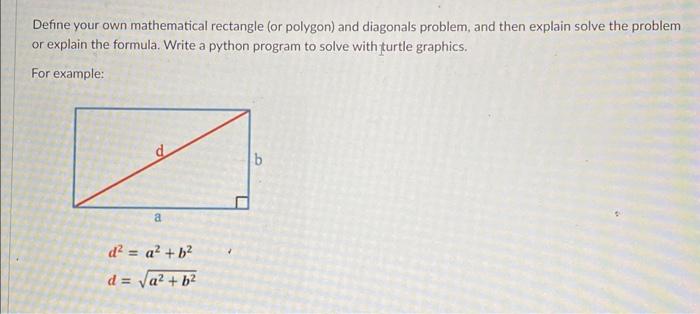 Solved Define your own mathematical rectangle (or polygon) | Chegg.com