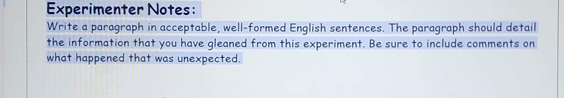 Solved Purpose: This experiment is designed to develop | Chegg.com