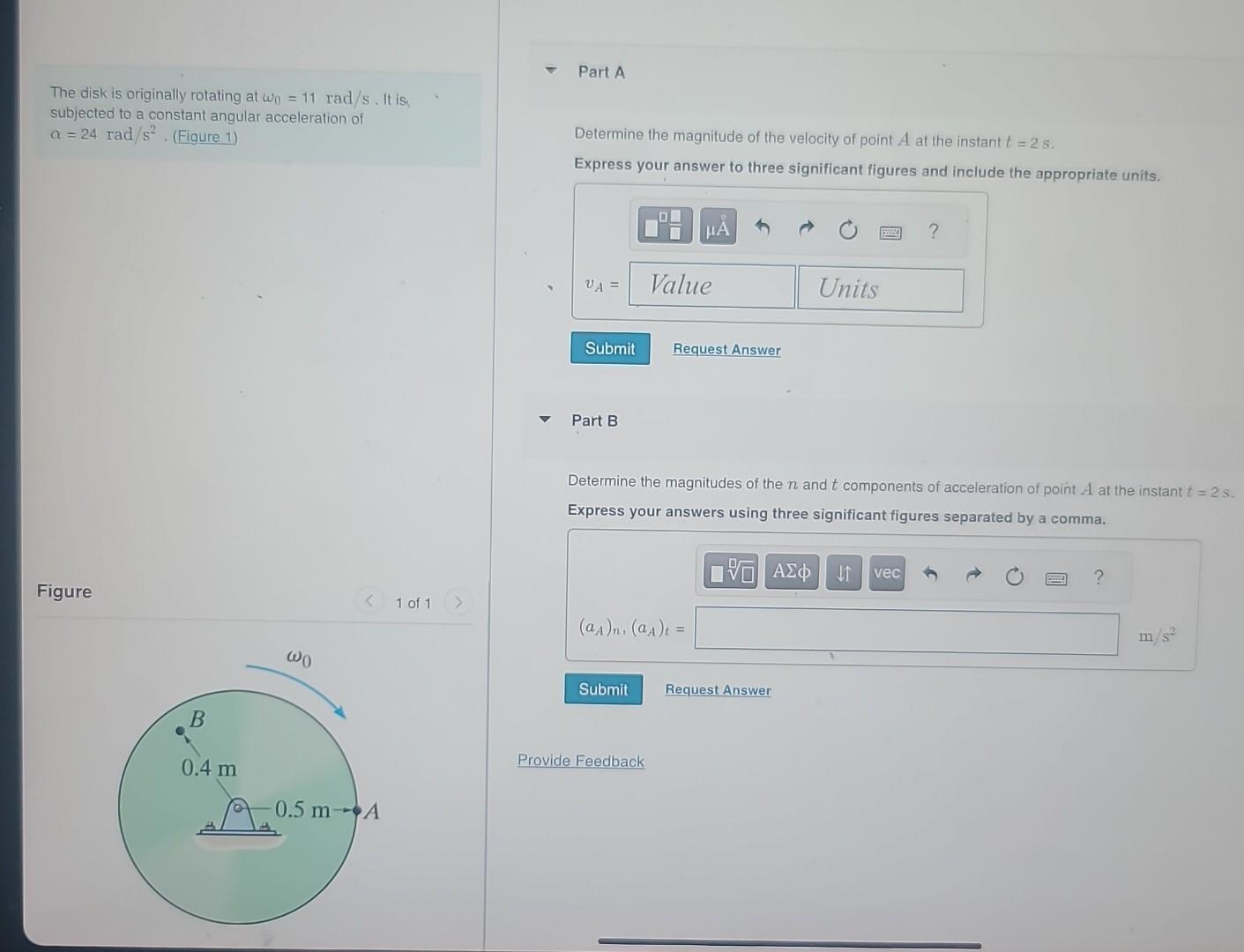 Solved The disk is originally rotating at ω0=11rad/s. It is | Chegg.com