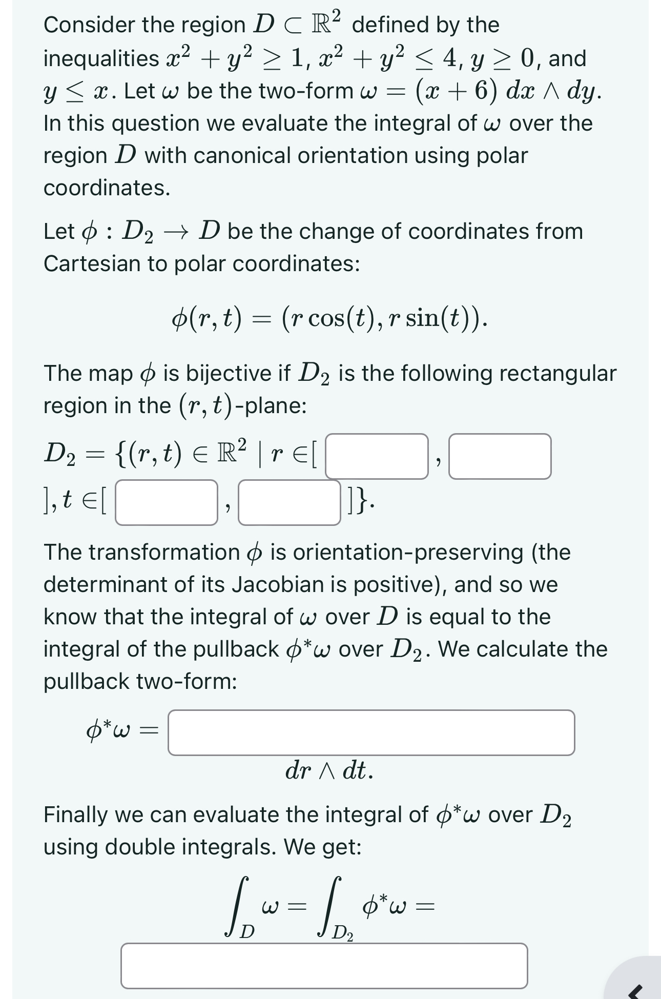 Solved Consider the region DsubR2 ﻿defined by the | Chegg.com