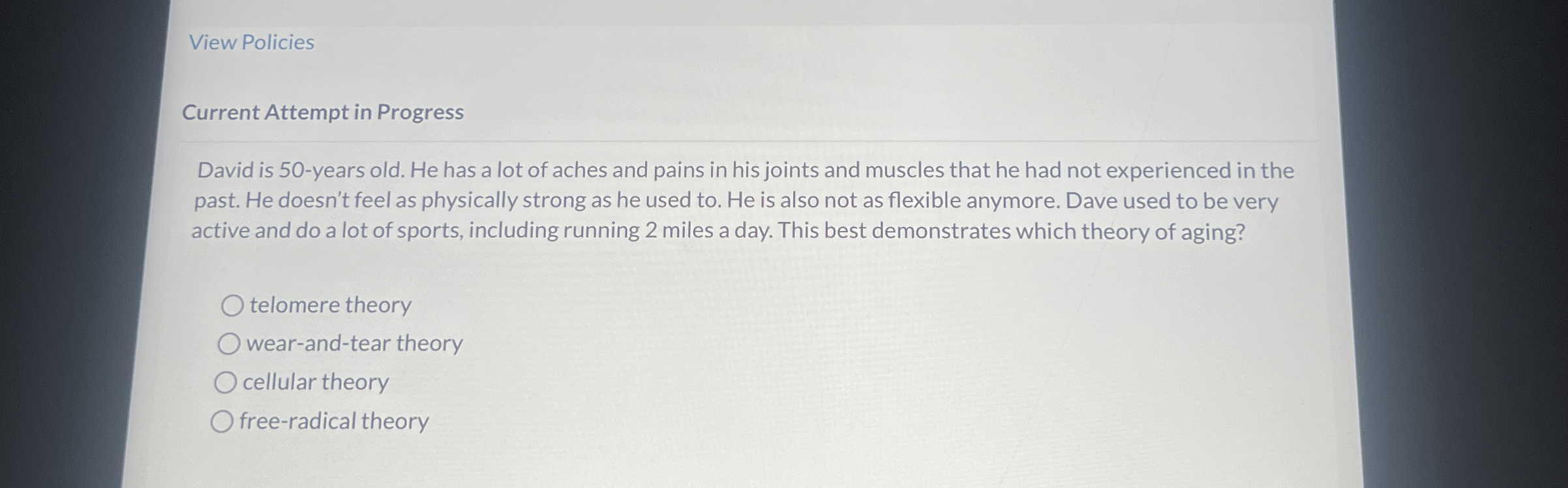 [Solved]: View Policies Current Attempt in Progress David is