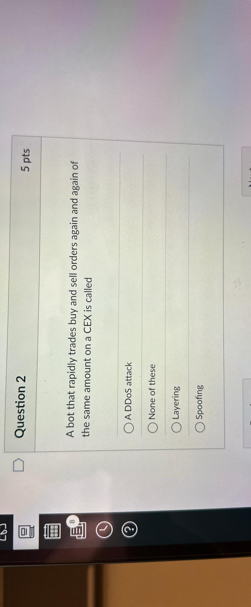 Solved Question 25 ﻿ptsA bot that rapidly trades buy and | Chegg.com