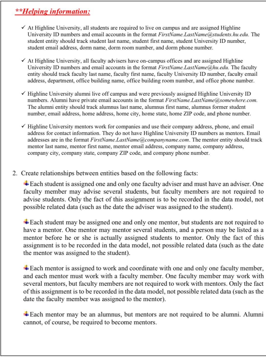 Work sheet #10Data Modeling with the | Chegg.com