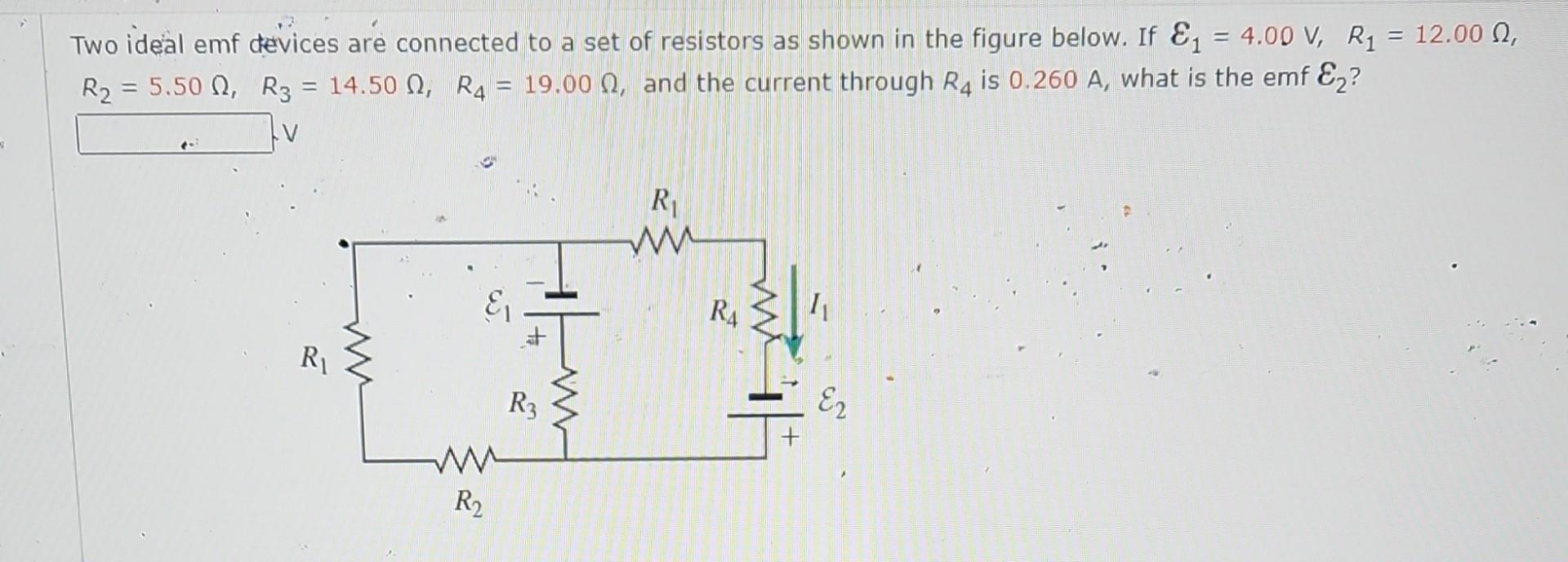 Solved Two ideal emf devices are connected to a set of | Chegg.com