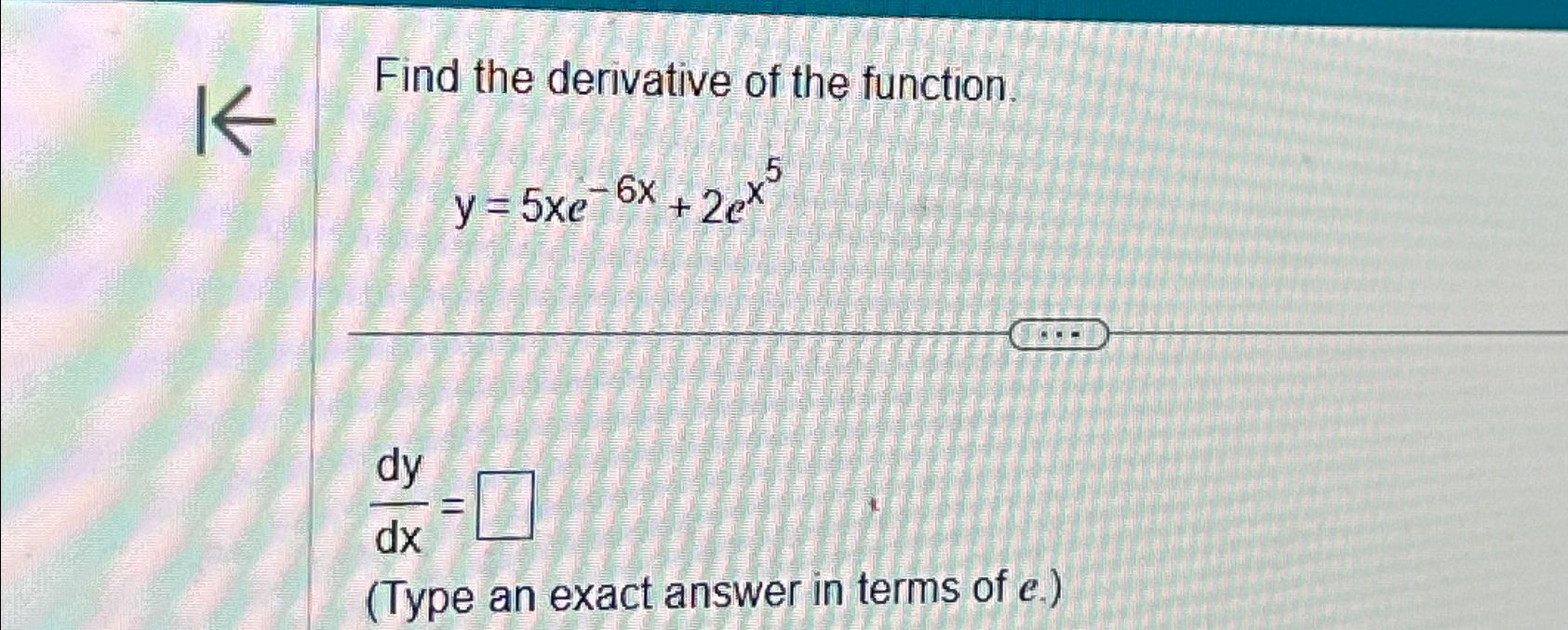 Solved Find the derivative of the | Chegg.com