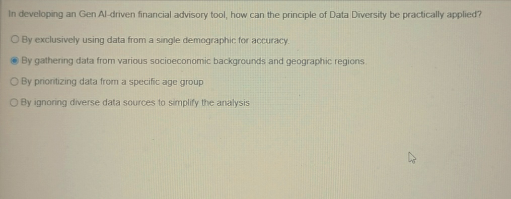 Solved In developing an Gen Al-driven financial advisory | Chegg.com