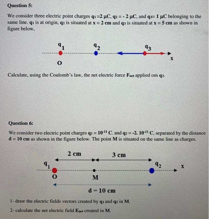 Solved We consider three electric point charges | Chegg.com