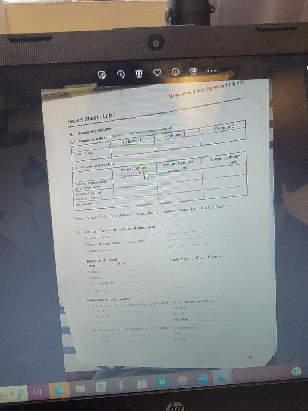 Solved Pre-Lab Study Questions 1. What are the sandard units | Chegg.com