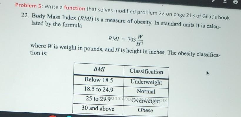 Solved Problem 5: Write a function that solves modified | Chegg.com