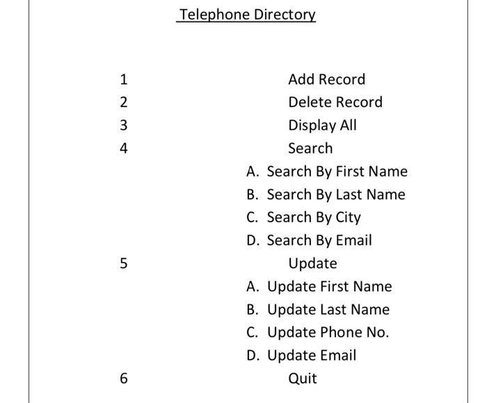 Solved Using functions in Classes in C++. Directory must | Chegg.com