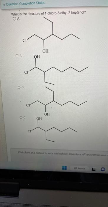 Solved What is the structure of 1-chloro-3-ethyl-2-heptanol? | Chegg.com