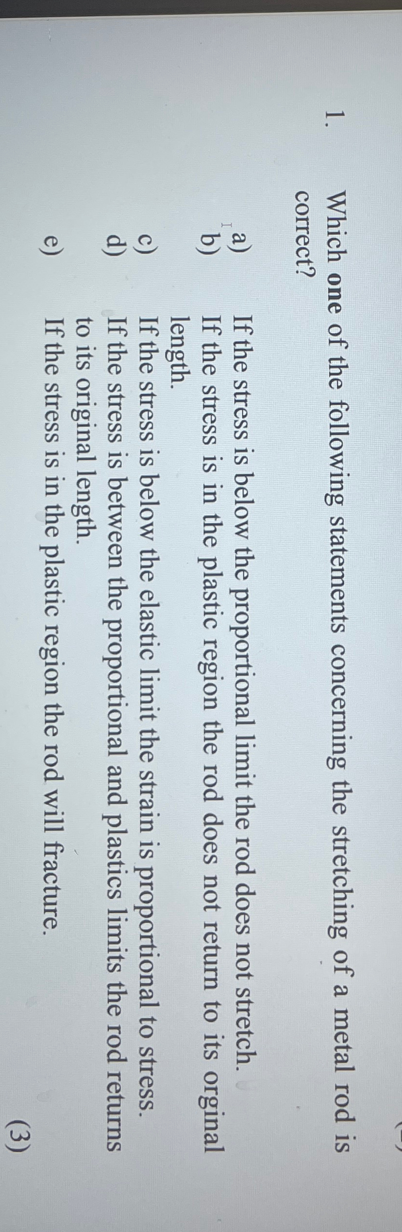 Solved Which one of the following statements concerning the | Chegg.com