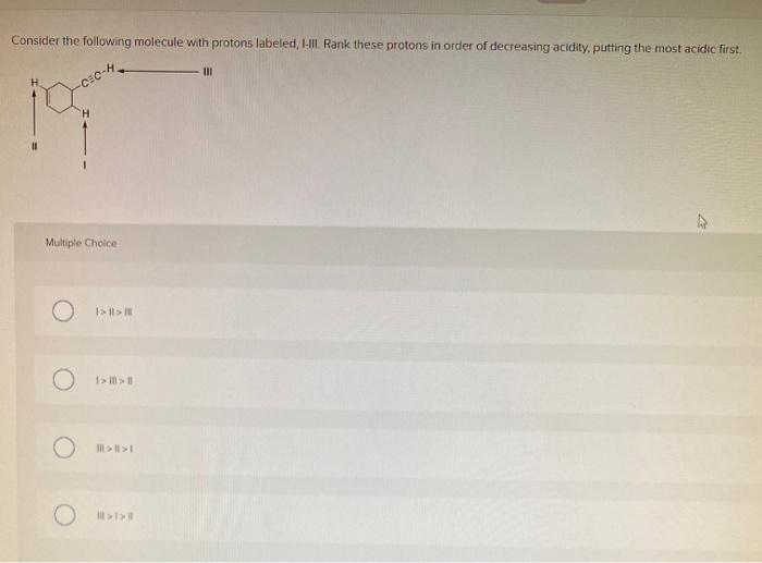 Solved Consider the following molecule with protons labeled, | Chegg.com