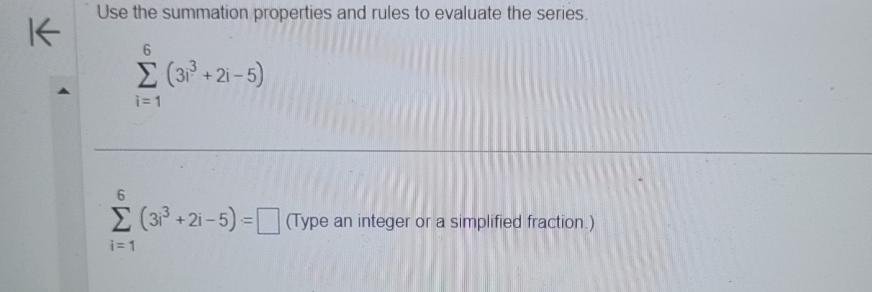 Solved Use the summation properties and rules to evaluate | Chegg.com