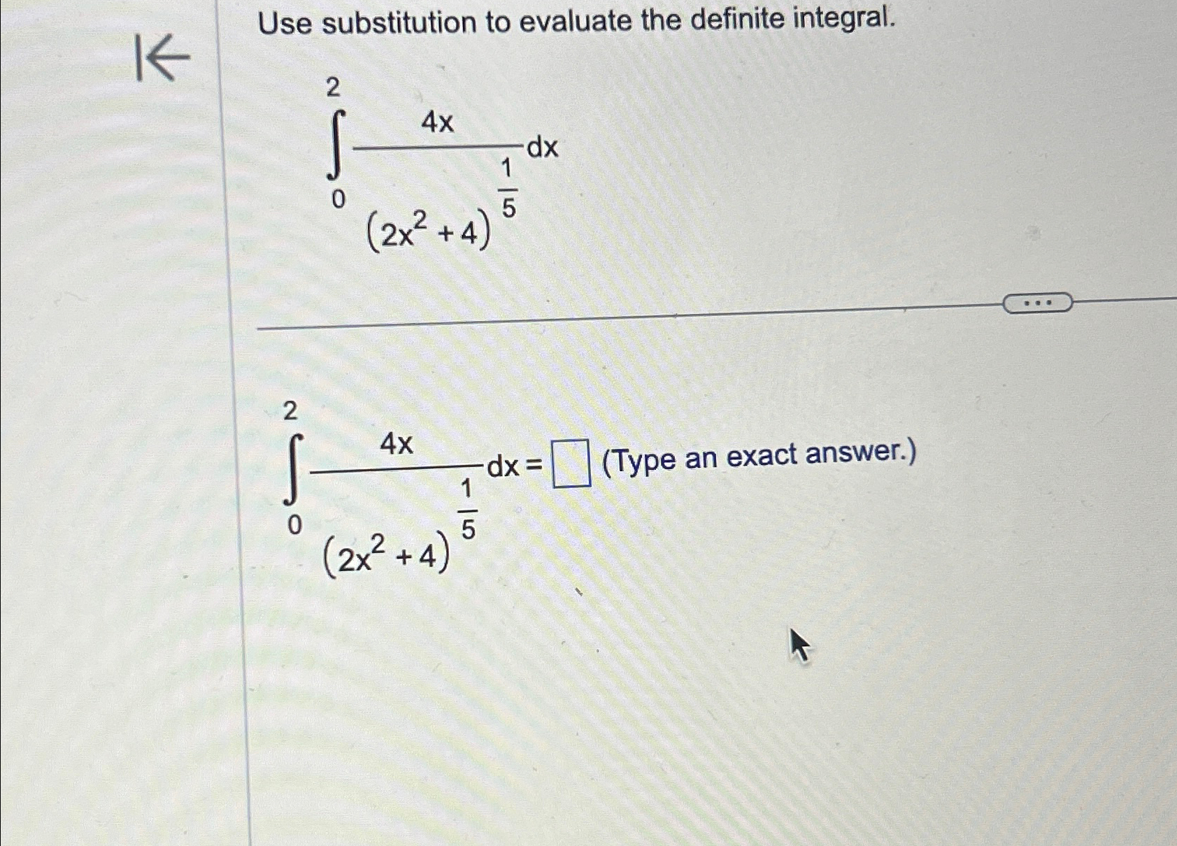 Solved Use substitution to evaluate the definite | Chegg.com