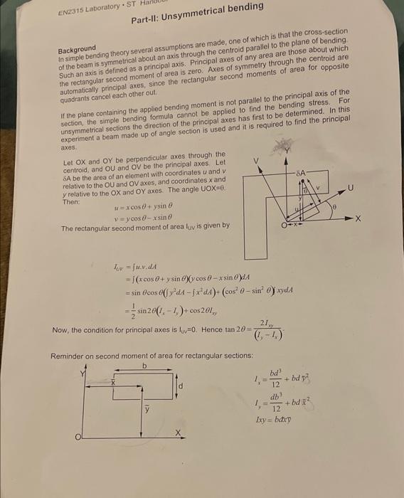 Background in simple bending theory several | Chegg.com