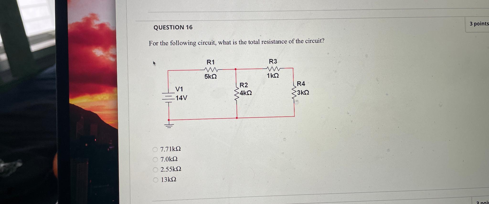 Solved QUESTION 163 ﻿pointsFor the following circuit, what | Chegg.com