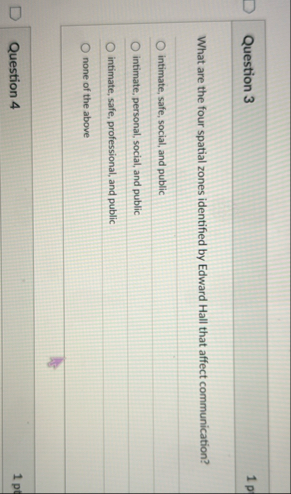 Solved Question 31pWhat are the four spatial zones | Chegg.com